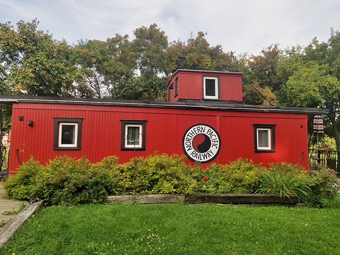 This Northern Pacific Railway car doesn't travel the country anymore, but it still transports guests to a bygone era.