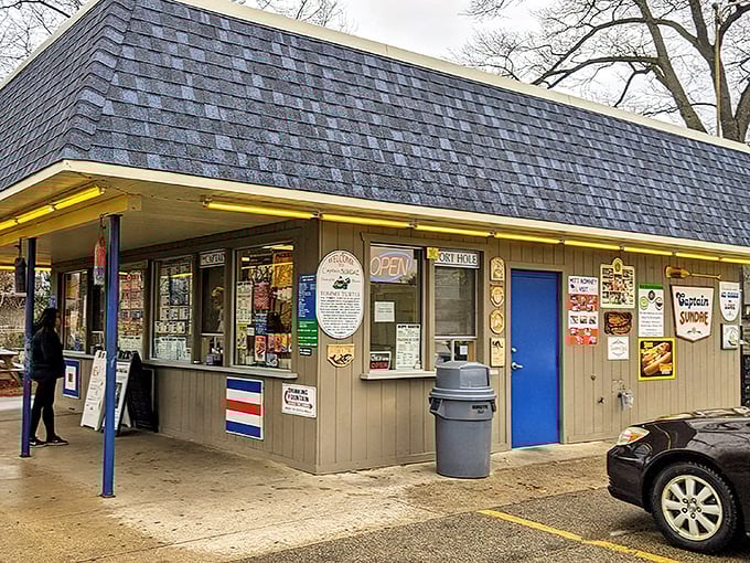 Captain Sundae's humble exterior hides an ice cream experience that draws lines of eager customers to its walk-up windows.