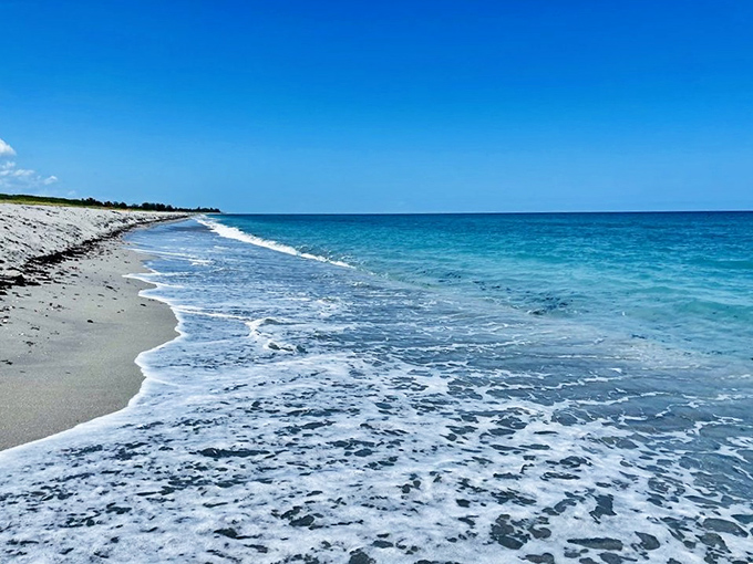 Ocean blues that heal the soul! The Atlantic stretches endlessly from Blowing Rocks' pristine shoreline.