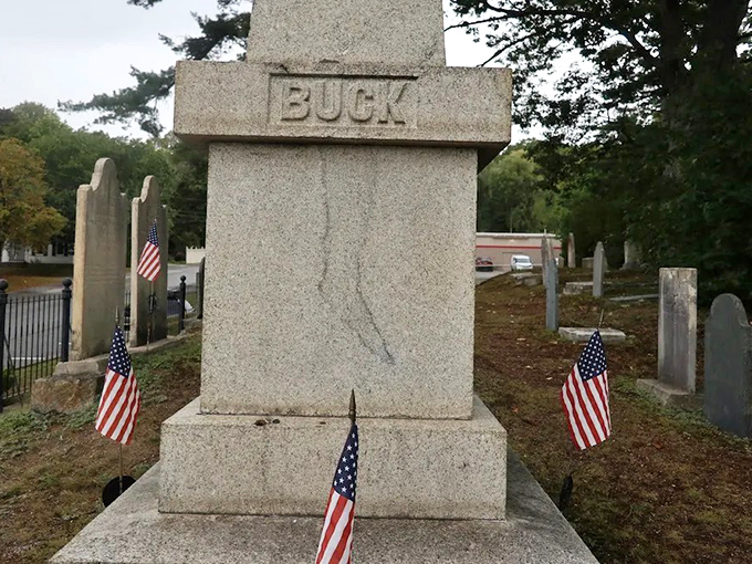 No amount of cleaning or repair has ever removed the mysterious leg-shaped mark – just as the witch allegedly promised in her dying curse.