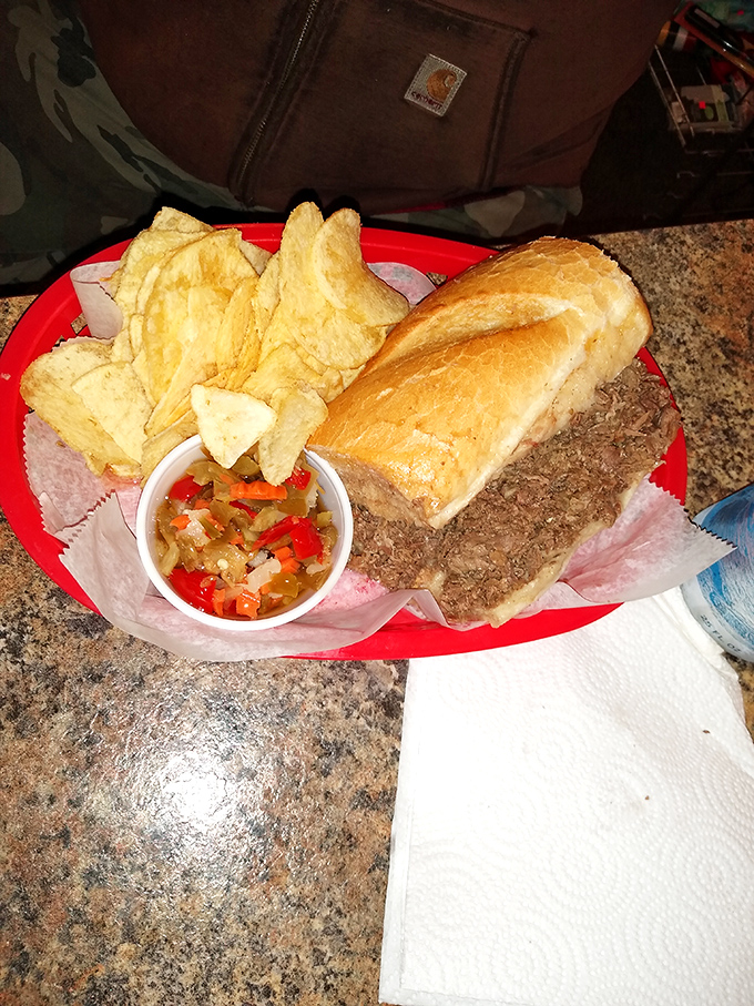 Their Italian beef sandwich brings a taste of Chicago to the UP, piled high with thinly sliced beef and tangy giardiniera.