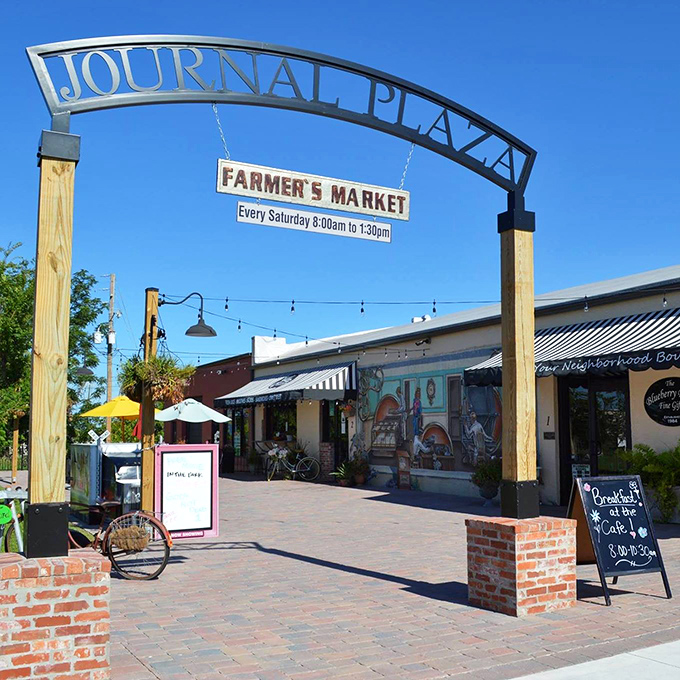 The heart of community life, Journal Plaza hosts weekly farmers markets where locals share produce, crafts, and small-town gossip.