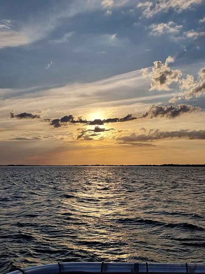 Golden hour on the water turns an already beautiful experience into something that belongs on a postcard you'd actually want to send.