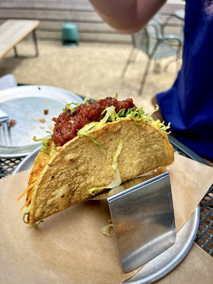 The Taco de Gringo &ndash; a playful wink at American taco traditions while maintaining authentic Mexican soul and flavor.