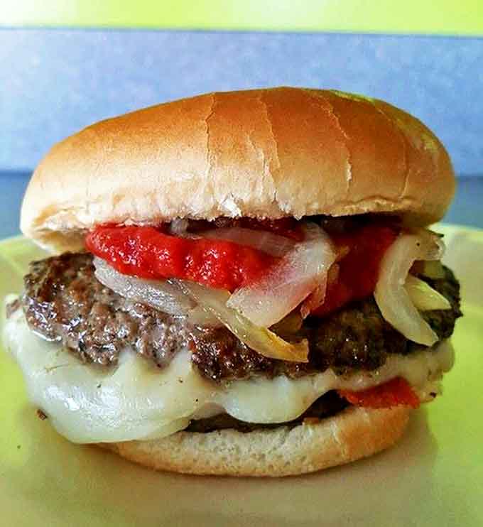 6. wedl's hamburger stand & ice cream parlor cheeseburger with onions
