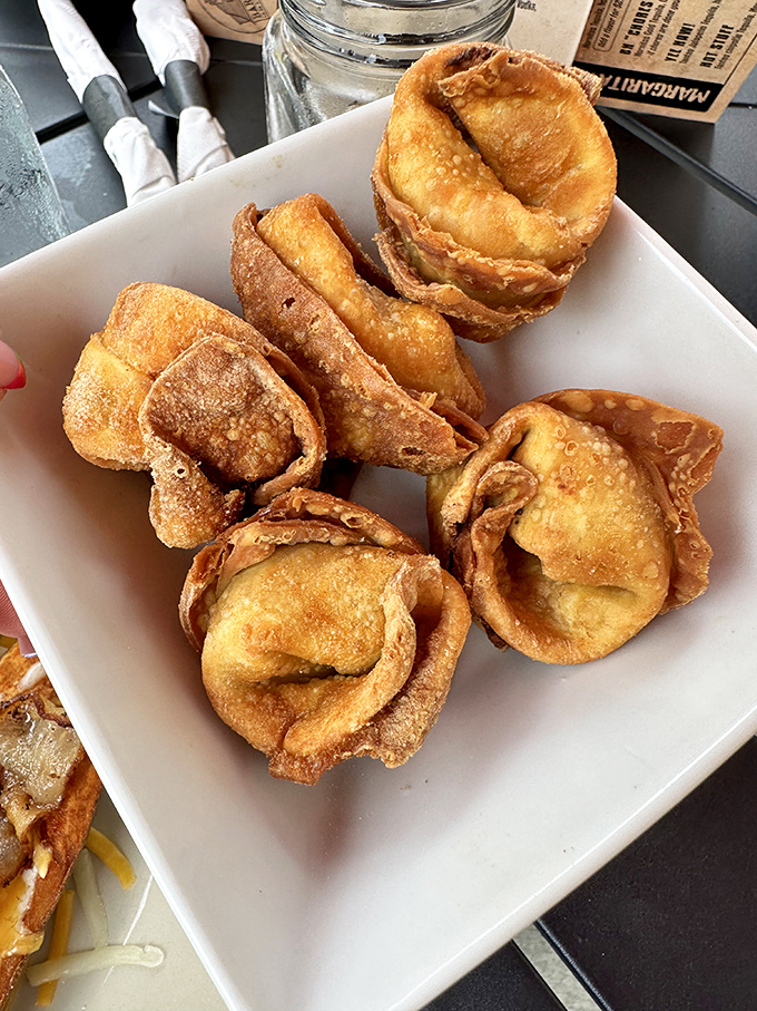 Golden-fried pockets of joy that shatter with that satisfying crunch before revealing their molten, savory treasures inside.