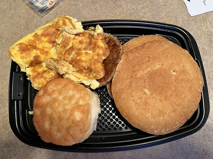 Morning commuter's delight: This breakfast sandwich platter showcases McDonald's classics served in Freeport's distinctively upscale environment. 