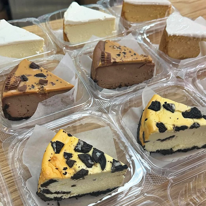 Cheesecake slices that make you want to skip dinner altogether &ndash; creamy New York style and cookies-and-cream variations that whisper, "Diet tomorrow!"