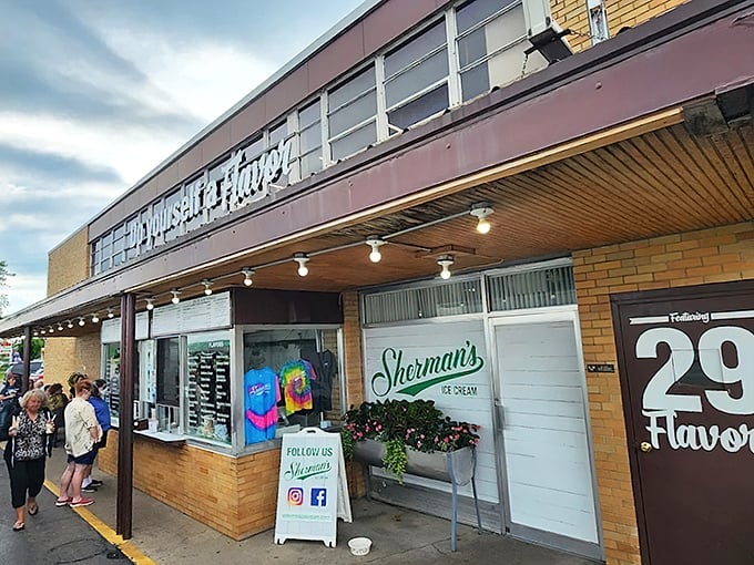 Sherman Dairy Bar's unassuming storefront has been serving South Haven visitors legendary scoops for generations.