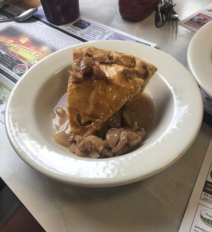 Apple pie that makes you understand why people write songs about such things &ndash; not too sweet, with apples that maintain their dignity.