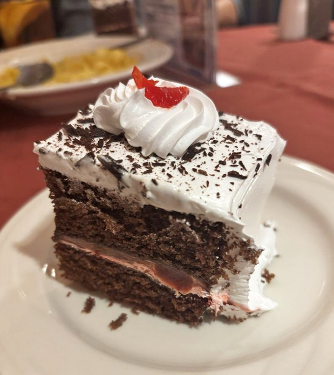 The Black Forest cake isn't just dessert &ndash; it's a towering achievement of chocolate, cherries, and whipped cream that demands to be photographed.