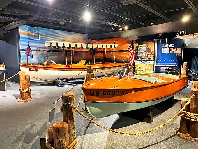 Model ships throughout the museum showcase the incredible craftsmanship and attention to detail that went into Great Lakes vessel construction over the decades.