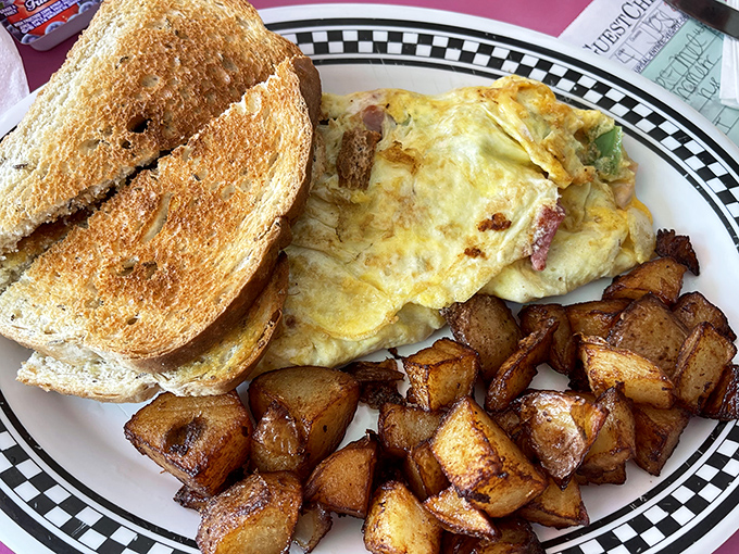 Breakfast platters that answer the eternal question: "Why choose between toast, eggs, and potatoes when you can have it all?"