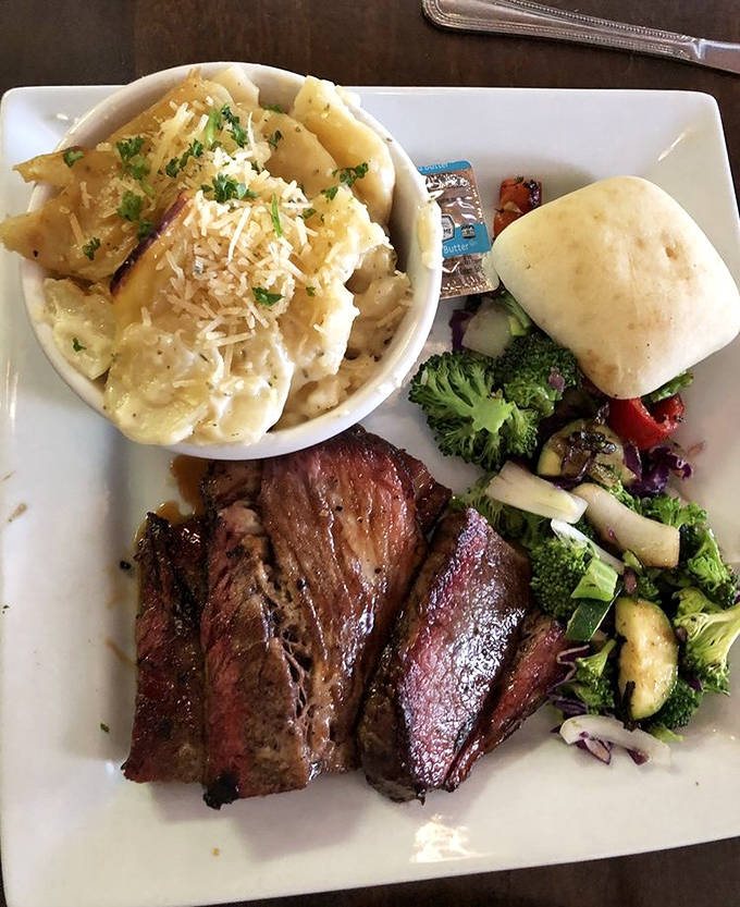 Brisket Dinner: A plate that makes carnivores weep with joy &ndash; perfectly cooked brisket alongside mac and cheese that your grandmother would approve of.