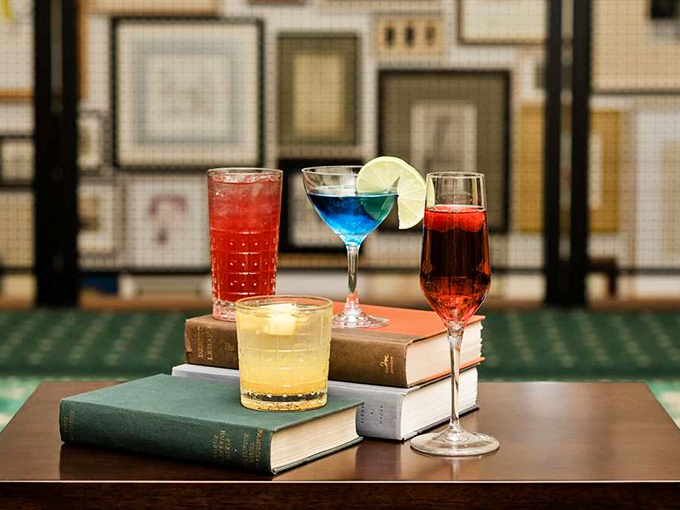These aren't your college days' cheap well drinks &ndash; handcrafted cocktails served atop vintage books elevate happy hour.