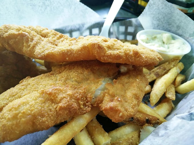 Golden-battered fish that's crispy outside, flaky inside &ndash; paired with fries that could make a British pub jealous.