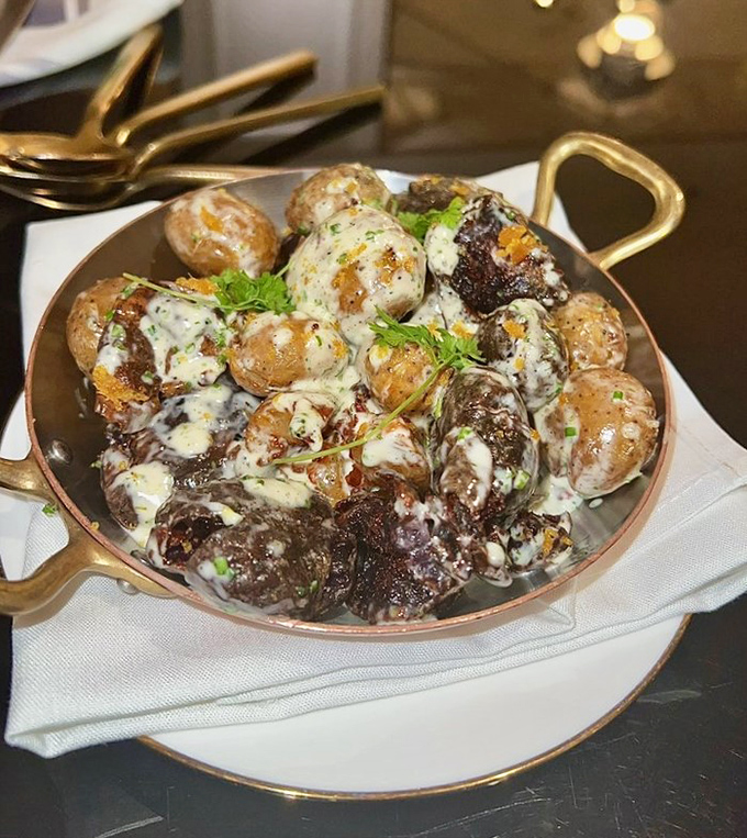 These aren't your average spuds &ndash; bathed in creamy sauce and herbs, they're potatoes with ambition.