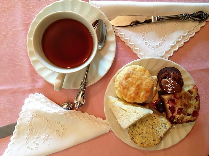 A colorful spread: From savory to sweet, the afternoon tea buffet offers something to tempt every palate.