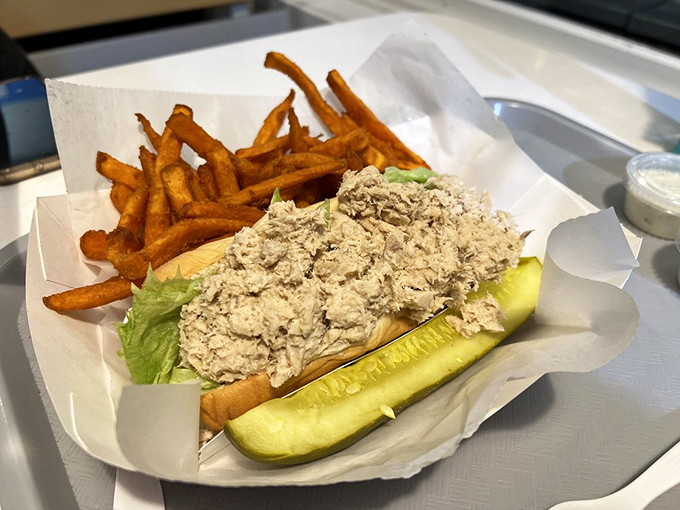 The classic tuna sandwich &ndash; simple, honest food that proves sometimes the straightforward approach yields extraordinary results.