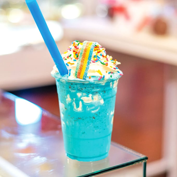 Blue heaven in a glass! This milkshake didn't just bring boys to the yard&mdash;it brought everyone with functioning taste buds.
