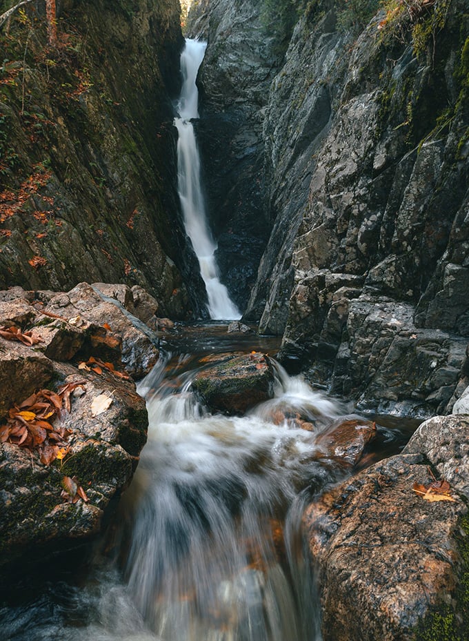 The vertical drop of Upper Dunn Falls creates a dramatic forest centerpiece, rewarding hikers who venture along this section of the Appalachian Trail.