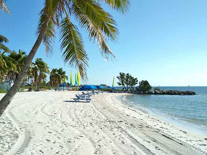 This peaceful Key West beach shows the island's quieter side, where relaxation is the only item on the agenda.