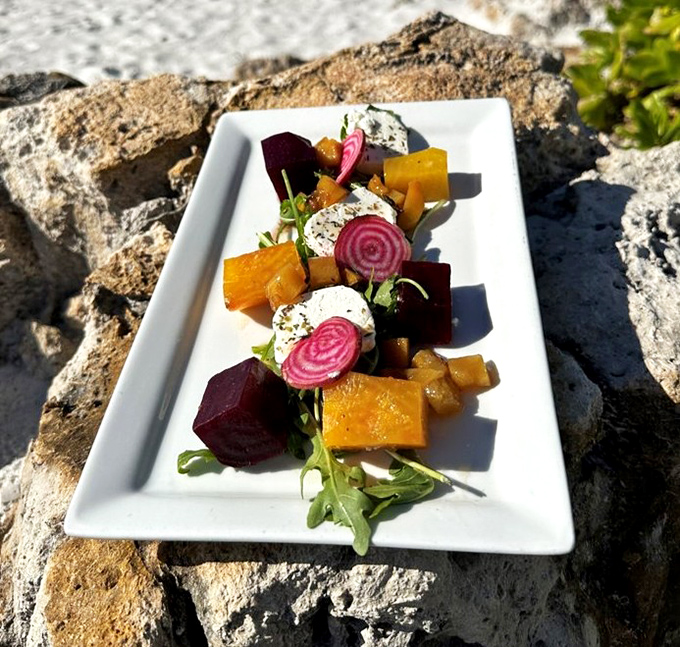 A beet and goat cheese salad that proves vegetables can be the star of the show &ndash; those vibrant colors are nature's way of showing off.