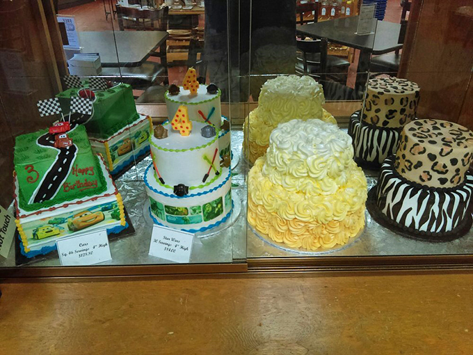 Celebration cakes showcase the bakery's artistic side, from children's birthday themes to elegant wedding tiers.