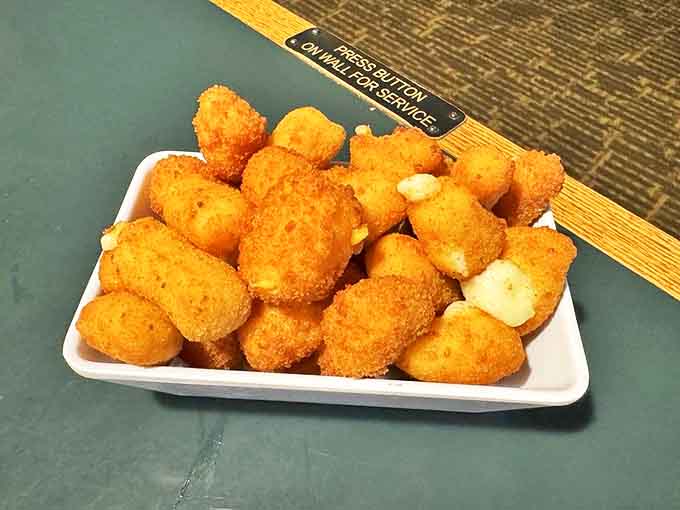Golden, crispy cheese curds that squeak when you bite them, just like the dairy gods intended.