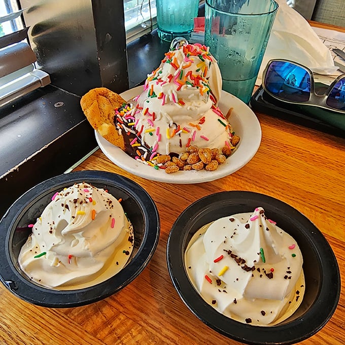 Ice cream sundaes that would make a five-year-old weep with joy &ndash; and remind adults that sometimes dessert really should come first.