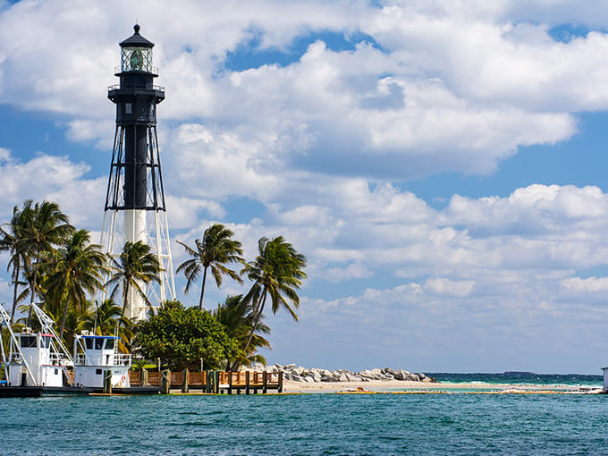 Hillsboro Lighthouse requires a boat ride to reach, making your visit feel like a true island adventure.