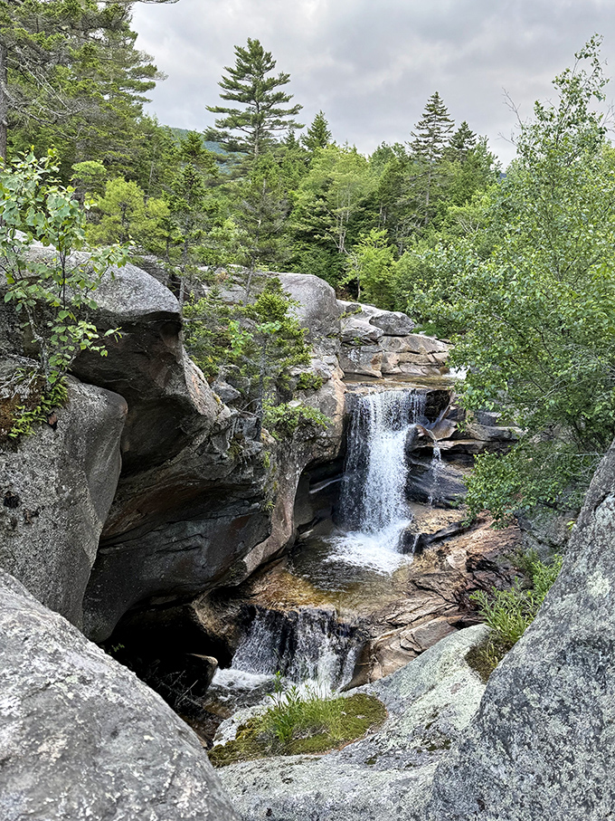 The unique rock formations at Screw Auger Falls showcase nature's patient artistry, with water continuing to sculpt the gorge one drop at a time.