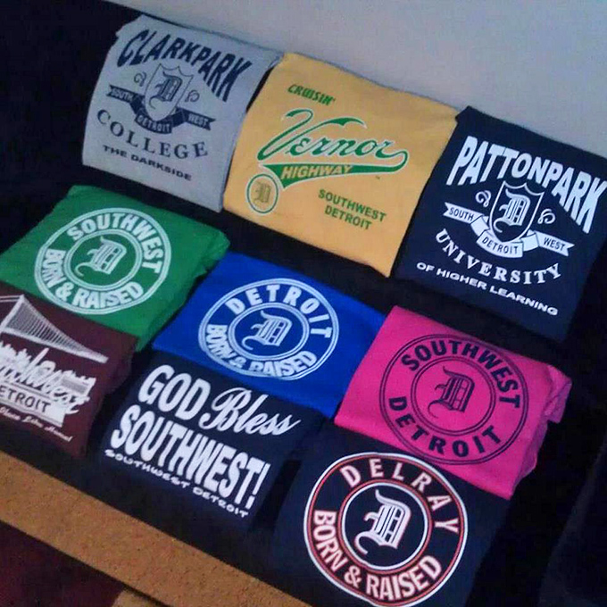 Detroit pride on display&mdash;these t-shirts celebrate the southwest neighborhood where Duly's has been serving up comfort for generations.