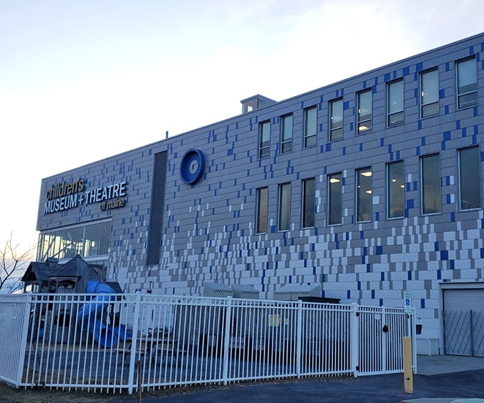 The Children's Museum & Theatre of Maine's modern blue-paneled exterior hints at the three floors of interactive wonder waiting inside for young explorers.