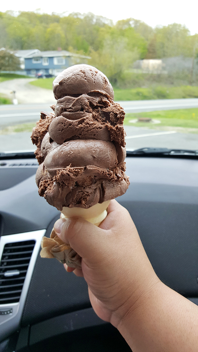 Chocolate ice cream so rich it should come with its own tax bracket &ndash; scooped generously for maximum endorphin release.