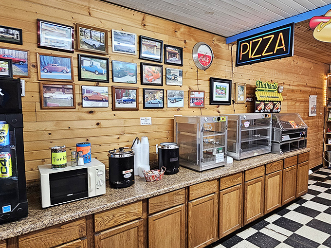 Where the magic happens! This unassuming counter produces some of Michigan's most talked-about pizzas and subs, no fancy equipment required.