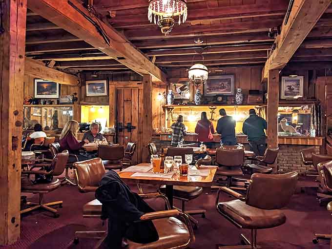 Warm wooden beams and soft lighting create the perfect backdrop for memory-making meals, where every table feels like the best seat in the house.