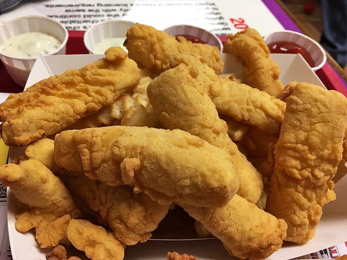 Flaky white fish in a golden jacket—Maine's seafood tradition at its simple, delicious best.