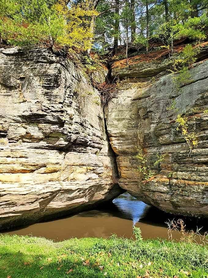 The relentless patience of water carved this magnificent stone passage, proving that time is nature's most talented sculptor.