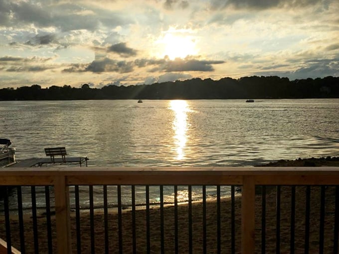 Sunset transforms the deck into front-row seating for nature's most spectacular light show.