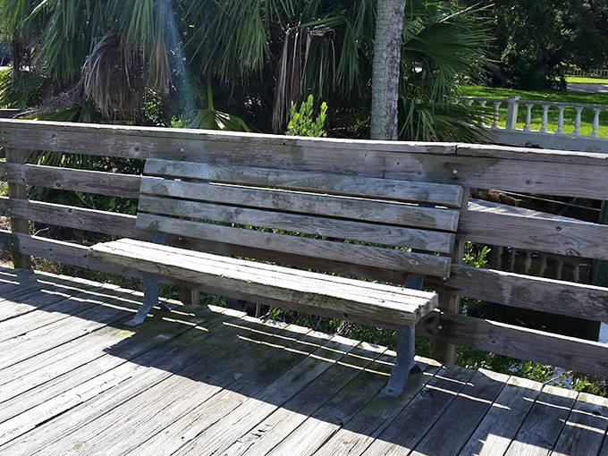 A weathered bench offers respite and reflection &ndash; the perfect spot to sit and let Florida's natural rhythms reset your internal clock.