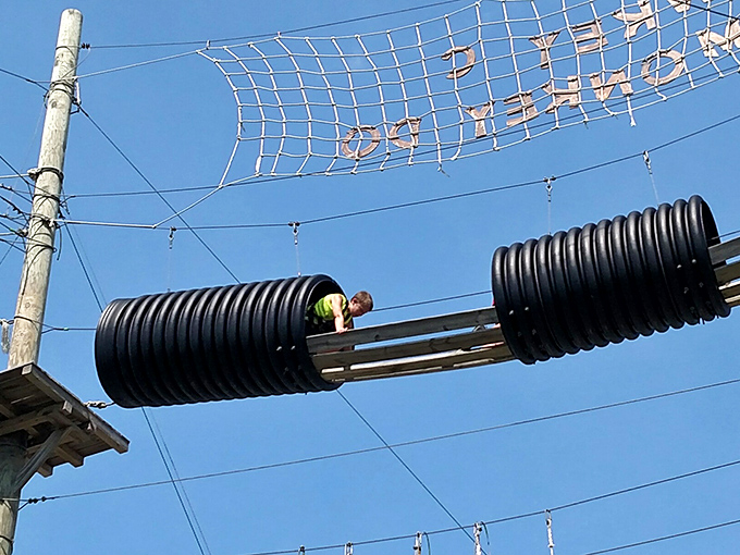 "I immediately regret this decision" &ndash; the universal expression of someone midway through the pipe crawl, questioning their life choices.