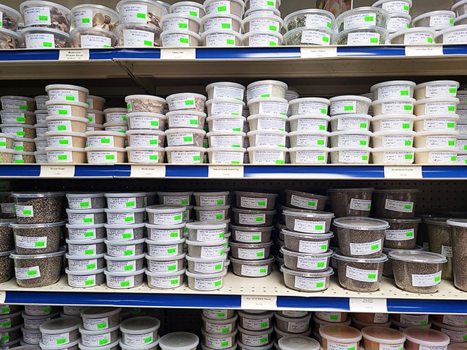 The spice section could make a chef weep with joy &ndash; seasonings in quantities that acknowledge real cooking doesn't happen in quarter-teaspoon increments.