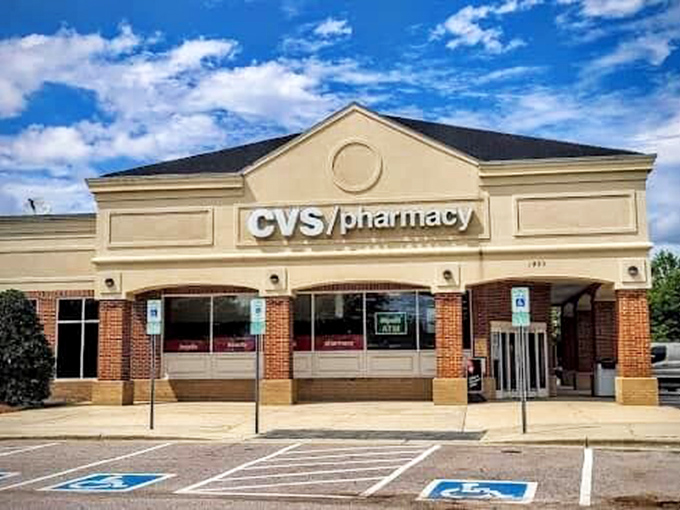 Even the CVS Pharmacy got the memo about Vermont architectural standards. No ugly box store here – just brick-faced, small-town retail dignity.