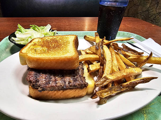 The steak sandwich proves that sometimes the best way to improve bread is to put a perfectly cooked steak between two slices.