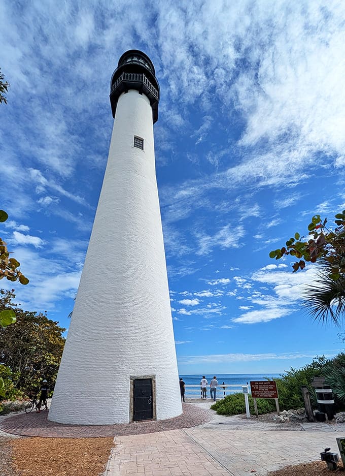 Cape Florida Lighthouse stands at the edge of one of America's best beaches, combining history with paradise.