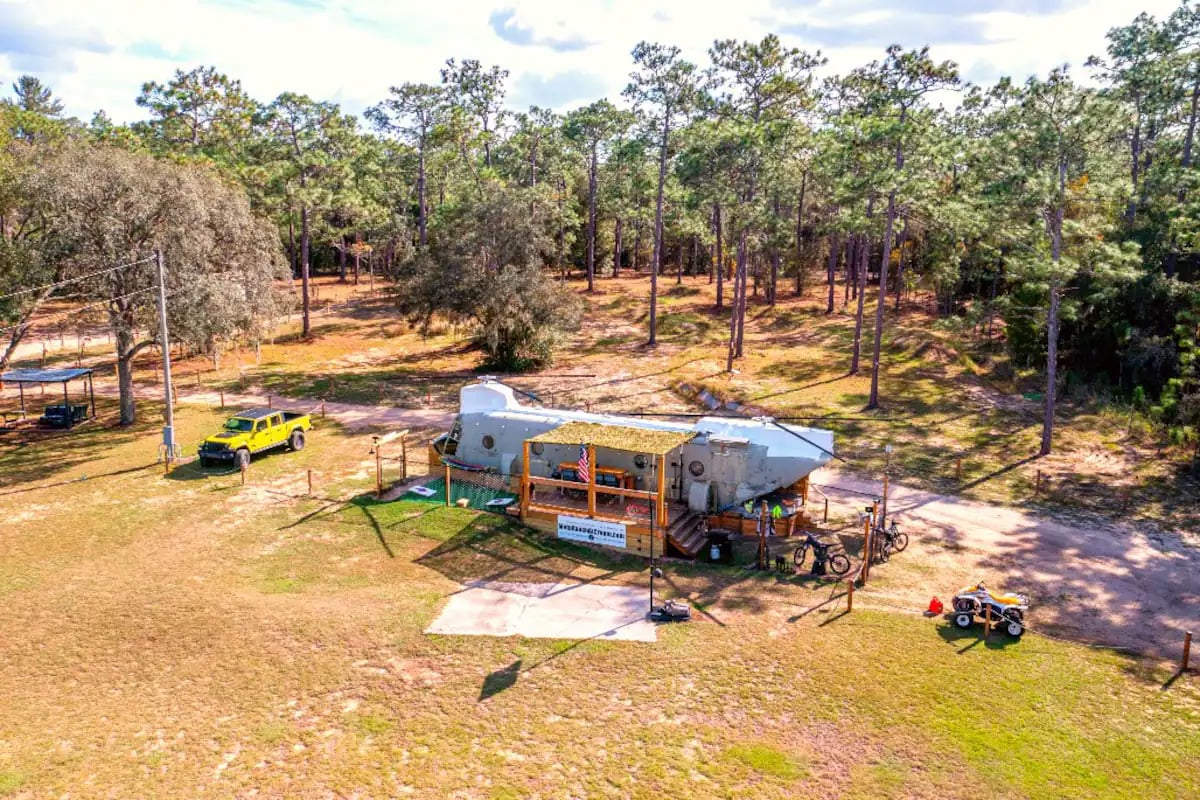 a birds eye view of the whole property
