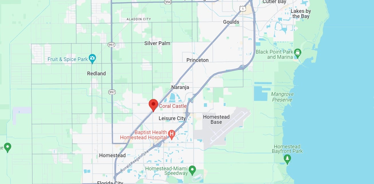 a photo of the castles google map location