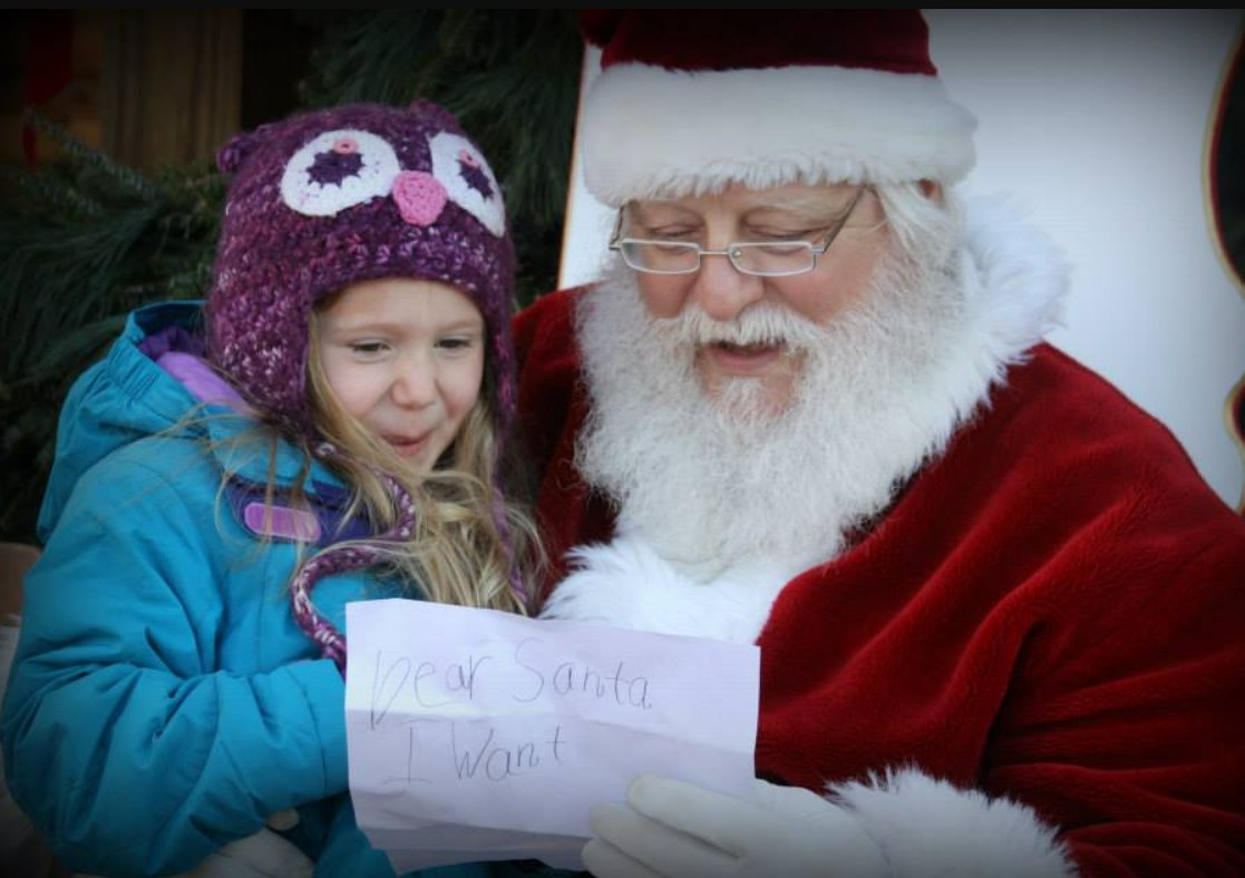 a picture of santa claus at the farm