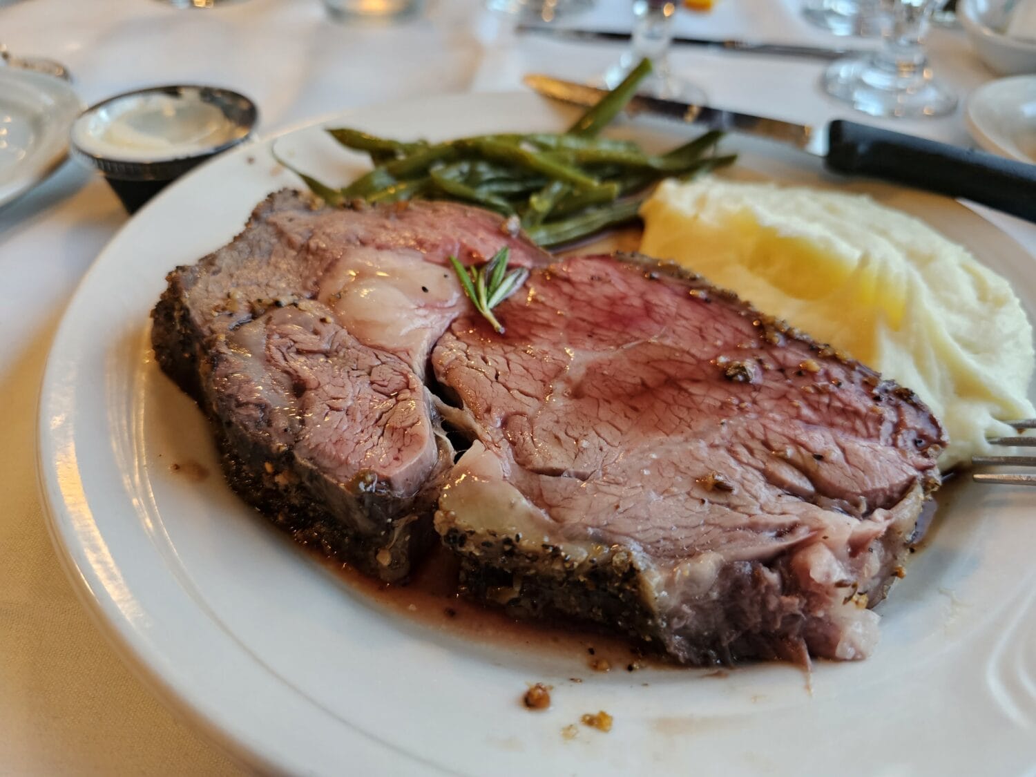 A plate of succulent steak paired with mashed potato